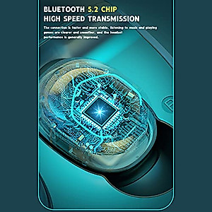 Wireless Earbuds, Bluetooth 5.2 Earphones Auto Pairing Bluetooth Headphones True Wireless Stereo HiFi Headphones for Running Sports in-Ear with Smart LED Display Charging Case/Box