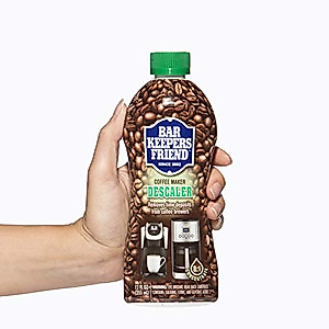 Bar Keepers Friend Coffee Maker Descaler (12 oz) - Removes Mineral Deposits from Espresso Makers and Automatic Drip and Single-Cup Coffee Makers