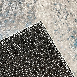 Modern Aesthetic Grey Black Gold Marble Abstract Area Rug 5x7 Non-Shedding Soft Rug for Livingroom Bedroom Diningroom Indoor Office Kitchen Floor Carpet