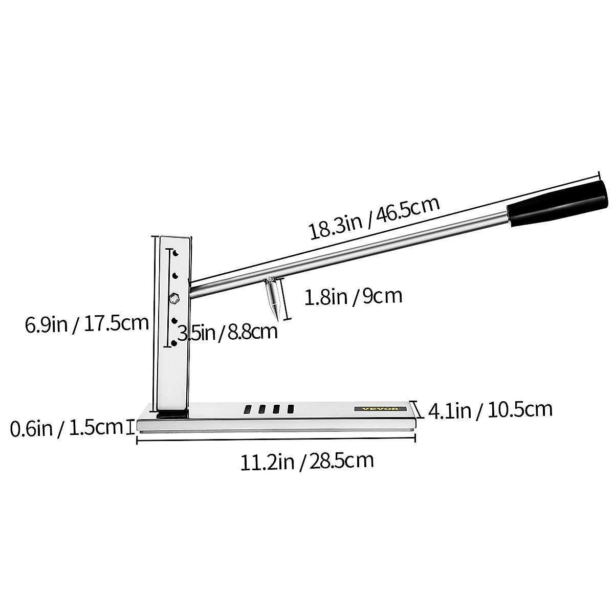 VEVOR Stainless Steel Oyster Shucker Tool Set, Clam Opener Machine with G-Clip for Easy Operation, Solid Option for Hotel Buffets or Gift