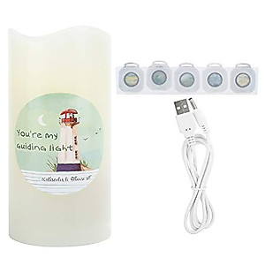 ViaGasaFamido LED Electronic Candle LightNovelty Lighting Flameless Candles Flameless Projector Candle LightCandle Rotating Night Light for Living Room Garden Home Table Decoration