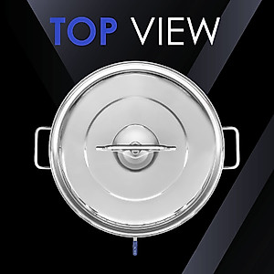 CONCORD Stainless Steel Home Brew Kettle Stock Pot (Weldless Fittings) (20 QT/ 5 Gal)