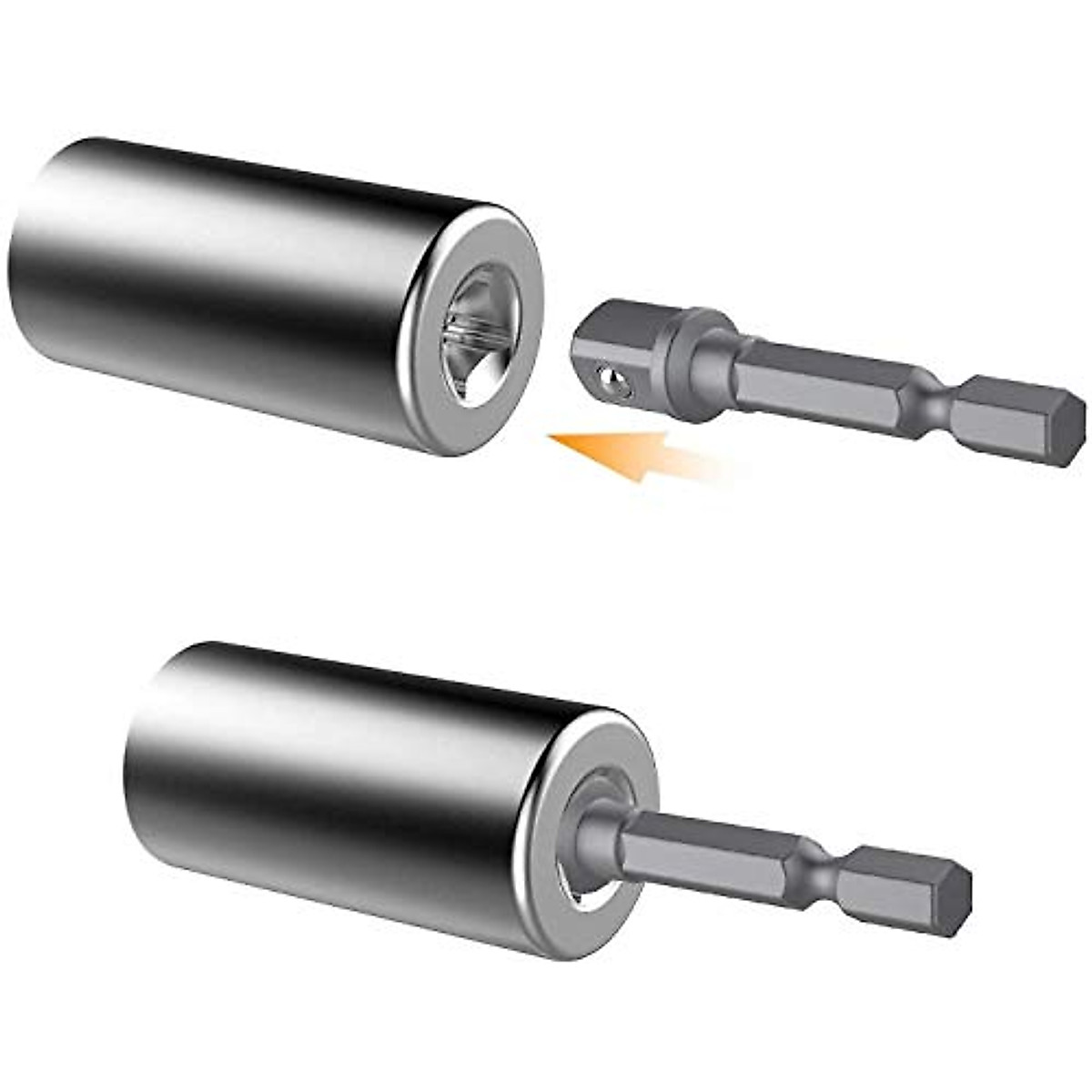 Leberna Universal Socket Grip Adapter 4 PCS | Multi Functional Sockets Set Ratchet Power Drill Bit Wrench 1/4"-3/4" (7mm-19mm) Professional Repair Tools Gifts for Dad Men Fathers Husband DIY Handyman