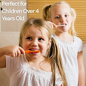 Niche Compact Head Kids Toothbrush and Children Toothbrush with Soft Bristles, For Sensitive Gums, Tapered,4 colors (6 Packs)