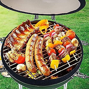 WHNB 13 Inch Ceramic Charcoal Grills Multifunctional Mini Garden Outdoor Grill Without Side Table for BBQ, Camping and Picnic