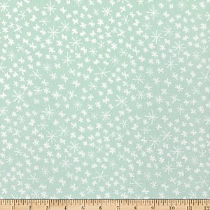 Riley Blake Designs Riley Blake Nice Ice Baby Snowflakes Fabric, Mint