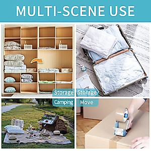 AirBaker Vacuum Storage Bags 12 Pack Space Saver for Clothes Blankets Clothing Traveling Comforters Vacuum Seal Bag with Travel Pump (3XL+3L+3M+3S)