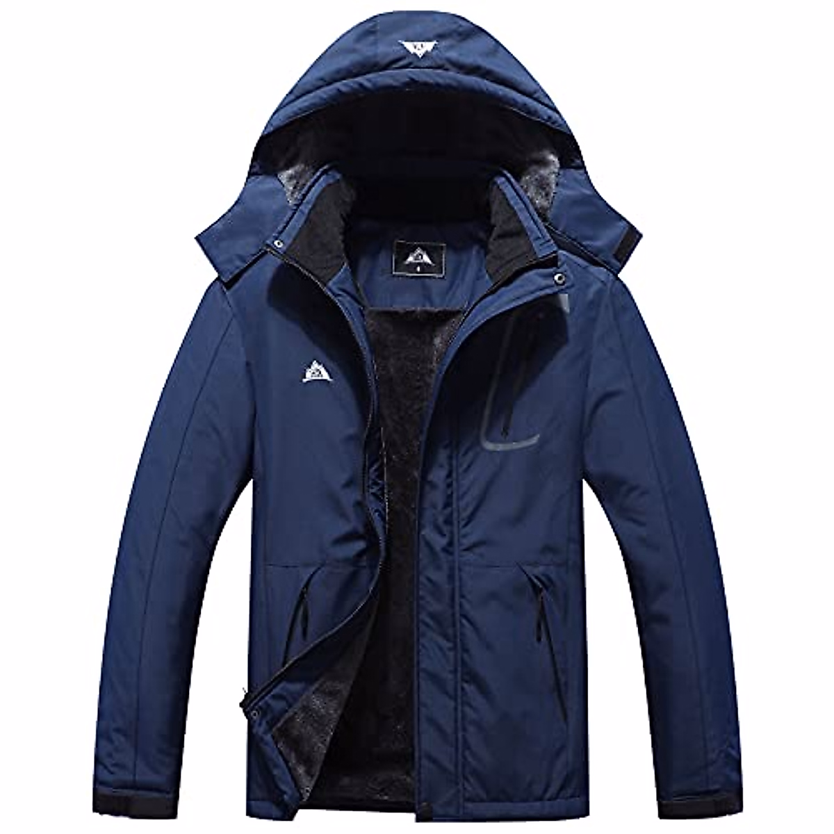 MOERDENG Men's Mountain Waterproof Ski Jacket Windproof Rain Windbreaker Winter Warm Hooded Snow Coat