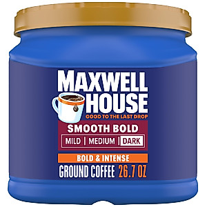 Maxwell House Smooth Bold Roast Ground Coffee (26.7 oz Canister)