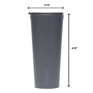 Corkcicle Classic Triple Insulated Coffee Mug with Lid, Flint, 24 oz – Stainless Steel Travel Tumbler Keeps Beverages Cold 9+hrs, Hot 3hrs – Cupholder Friendly Travel Coffee Tumbler