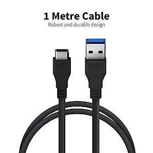 USB 3.0 to Type-C Fast Charging and Data Cable Works with Microsoft Surface Duo! (18W Black 1M 3.2ft)