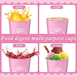 24Pcs Let's Go Girls Cups Retro Bachelorette Themed Party Supplies Reusable Plastic Cups White and Pink for Cowgirl Bridal Shower 12oz Tumblers for Last Rodeo Western Wedding Party Favors Decorations