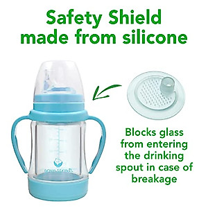 green sprouts Glass Sip & Straw Cup, Light Lime, 6 Months+