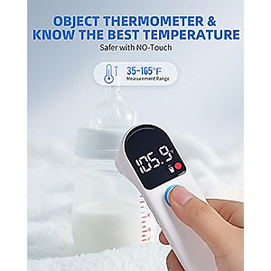 Ear Forehead Thermometer for Adults and Kids: COOCEER Touchless Temperature Measurement - Fast Easy and Accurate Digital Fever Thermometers for Family, Baby, Infants, Toddler, Children