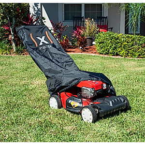 Lawn mower Cover,Heavy Duty with Extreme Waterproof Protection. Rugged, Flexible Oxford Fabric with Eco-Friendly PU Coating. Upgraded Protective Reflective Strip with Water Proof Strip at Seam