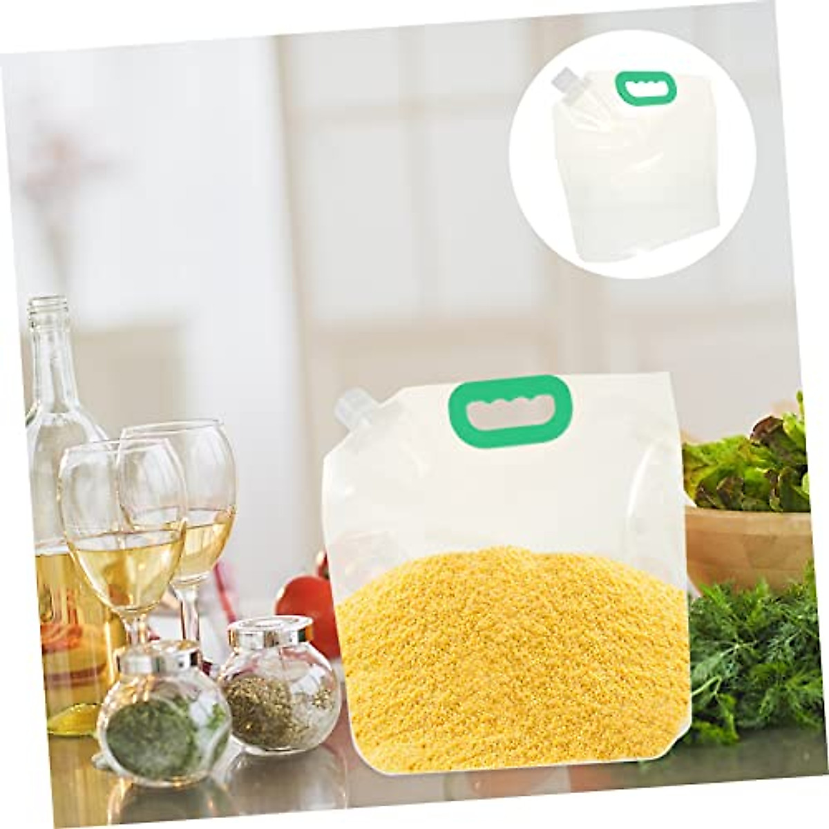Zerodeko 20 pcs Transparent grain bag clear storage bag food storage bags airtight storage bags stand up grain bag rice grain sealed bags rich storage clear grain dry food household