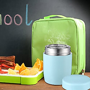 Zopeal 3 Pcs Insulated Food Container Jar Thermal Soup Lunch Box 8.8 oz Insulated Vacuum Hot Lunch Container Stainless Steel Wide Mouth Food Jar for Hot and Cold Food Storage 3 Colors