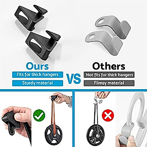 ALINREDBX Space Saving Hanger Hooks, Clothes Hanger Connector Hooks to Create Up to 3X More Closet Space, 18pcs Heavy Duty Cascading Hanger Hooks for Organizer Closet