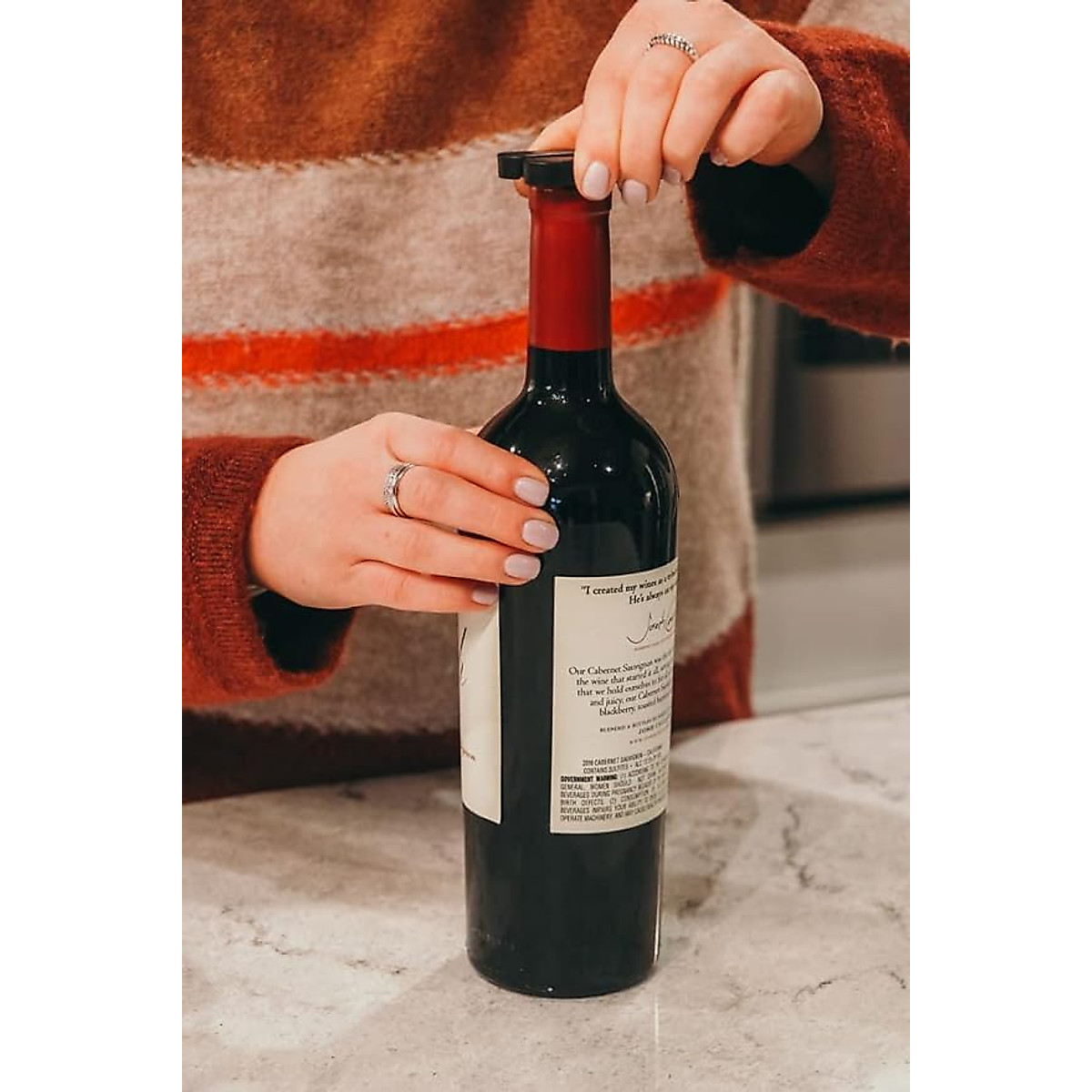 AirVi Electric Wine Opener Kit: Ultimate Wine Companion with Wine Opener, Wine Stopper, Wine Aerator, and Foil Cutter, Enhance Flavor and Maintain Freshness, Ideal Kitchen Gadgets, Four Pieces