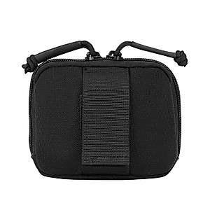 Dotacty Duty Belt Gloves Pouch Latex Disposable Glove Holder Carrier Double Pockets Police Law Enforcement Officer Security Firefighter EMS EMT Paramedic First Responders Nylon Bag Zipper Closure