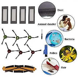 Sweeper Replacement Parts, Sweeper Brush Filter Accessories Main Brush Side Brush Filter Screwdriver Kit Compatible With Yeedi VAC VACmax VAC Station