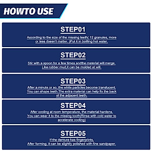 Tooth Repair Kit,DIY Thermal Fitting Beads,Moldable Temporary False Teeth,Restore Confidence Smile