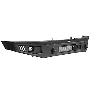Hooke Road F150 Front Bumper, Full Width Steel Bumper w/LED Lights for Ford F-150 2009 2010 2011 2012 2013 2014 Pickup Truck (Excluding Raptor)
