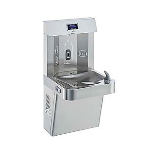 Avalon Wall Mounted Water Fountain with Bottle Filling Station, High Capacity Cooling, Sensor Dispensing, Self Cleaning, Digital Bottle Counter Display, Dual Filtration, ADA Compliant