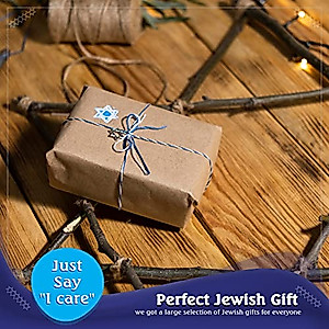 HolYudaica White Satin Challah Cover for Shabbat Bread (20"/16") with Shabbat Candlestick Silver & Gold Embroidery, from Israel, Nice Gifts (Silver, 1)