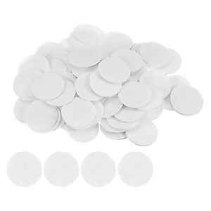 HARFINGTON 600pcs Round Felt Circles, 25mm 1" Pre Cut Felt Craft Pads Non-Woven Mini Felt Fabric Circles for DIY Sewing Handcraft Cut Projects Craft Finishing, White