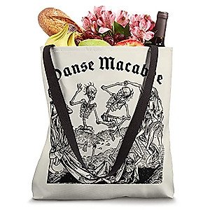 Dancing Skeletons - Dance of Death, Danse Macabre Medieval Tote Bag