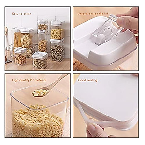 PDGJG PP Plastic Food Storage Container 0.5L 0.8L 1.2L Seal Cereal Jar Dried Fruit Jam Storage Box Easy Lock Lids To Keep Food Fresh (Size : 1.2L)