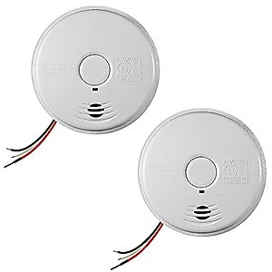 Kidde Hardwired Smoke Detector, 10-Year Battery Backup, Interconnect, Test-Silence Button, 2 Pack