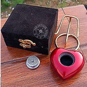 Red Urn Keepsake Mini Heart Cremation Urn with Premium Box & Stand - for Your Loved One Baby Girl & Boy - Small Red Heart Urn for Human Ashes - Perfect Urn for Adults & Infants Valentine Day Gift