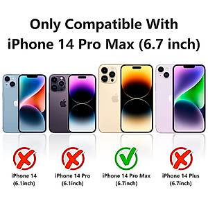 Lawonda Crossbody for iPhone 14 Pro Max Case, Adjustable Lanyard Detachable Transparent Shockproof Protective Bumpers Phone Case Clear