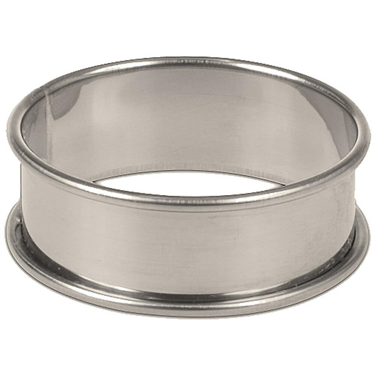 Matfer Bourgeat Stainless Steel Shallow Flan/Dessert Ring Mold, 2.5", 6PK 371702