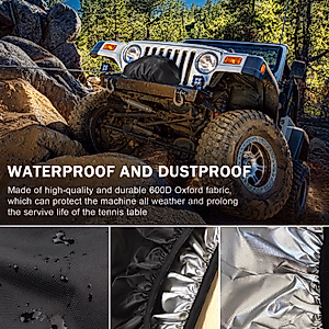 1PCS Winch Cover, Protect Your Winch from Dust and Water with Heavy-Duty Waterproof Cover, Ideal for Electric Winches 8500-17500 lbs, Indoor/Outdoor Use - Black, 21.5” x 9.5” x 7.5