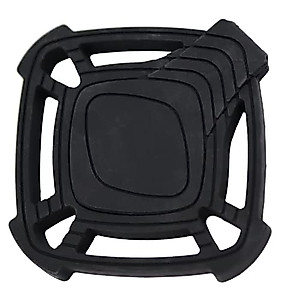 Iconikal Silicone Trivet with Built-in Folding Spoon Rest, Black for Hot Dishes Pots Pans Stirring Soups Chili