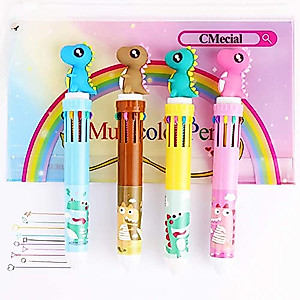Cmecial Dinosaur Pens Set With Case, Pens Dinosaur for Boys Girls, Dinosaur Pen Set, Cute Pens, Multicolor Pen Dinosaur, Cute Pens For Kids