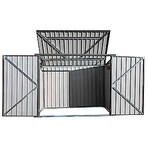 Arrow Sheds 6' x 3' Outdoor Steel Storage Shed, Grey