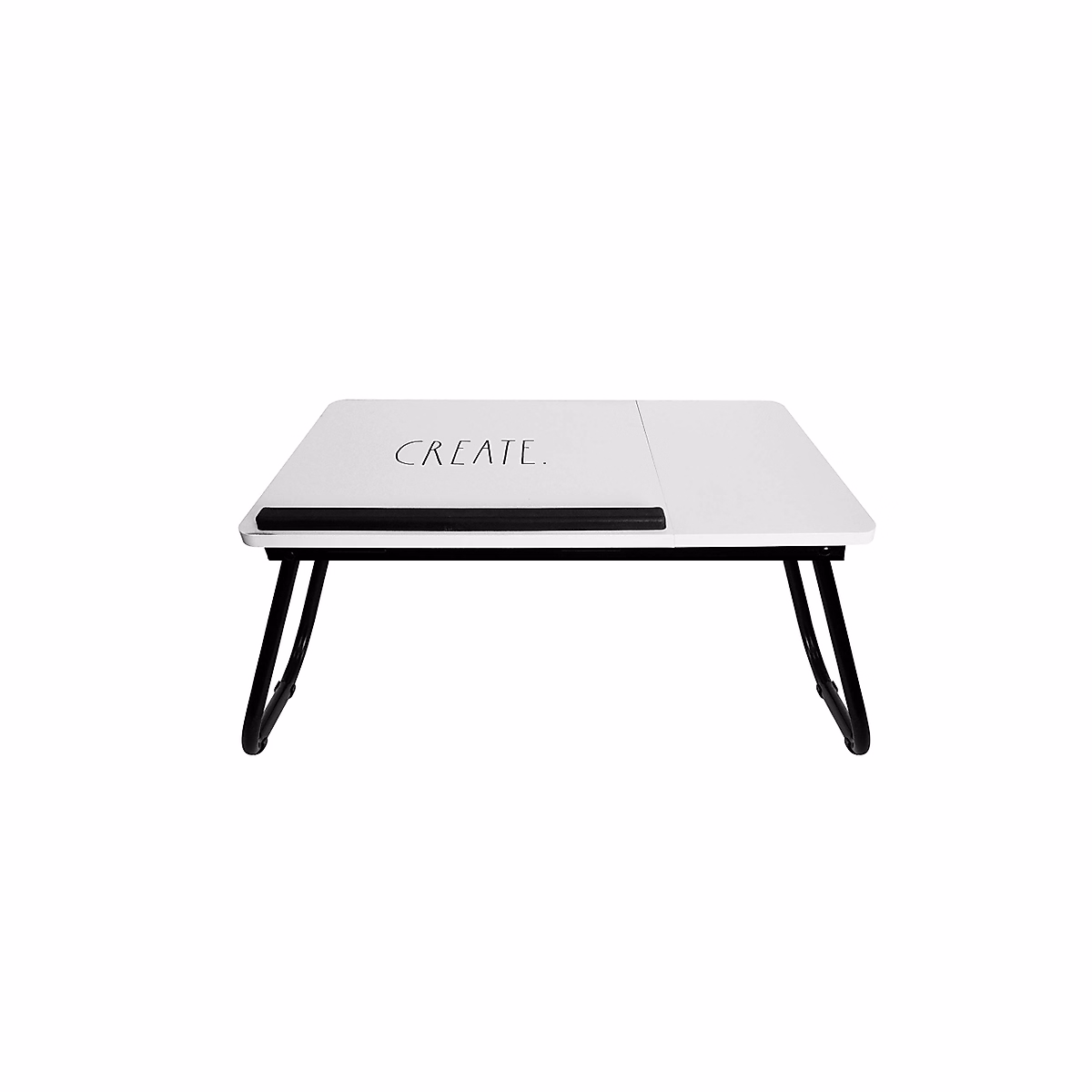 Rae Dunn Folding Laptop Lap Desk - Wooden Work Table and Stand for Couch, Bed and Sofa Computer Use - Folding Legs, Adjustable Tilt - Use as Reading and Breakfast Tray