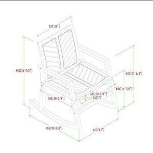 Outdoor Chevron Rocking Chair - Brown