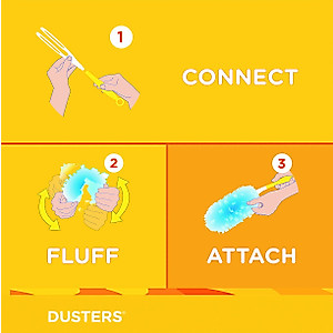 Swiffer Unscented Duster Kit, 1 Yellow handle and 5 blue dusters