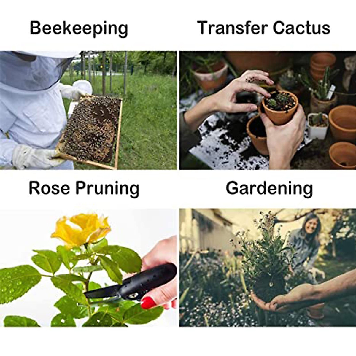 Luwint Leather Long Garden Gloves, Thorn Proof Rose Pruning Elbow Length Gardening Gloves for Men and Women, 1 Pair (L)