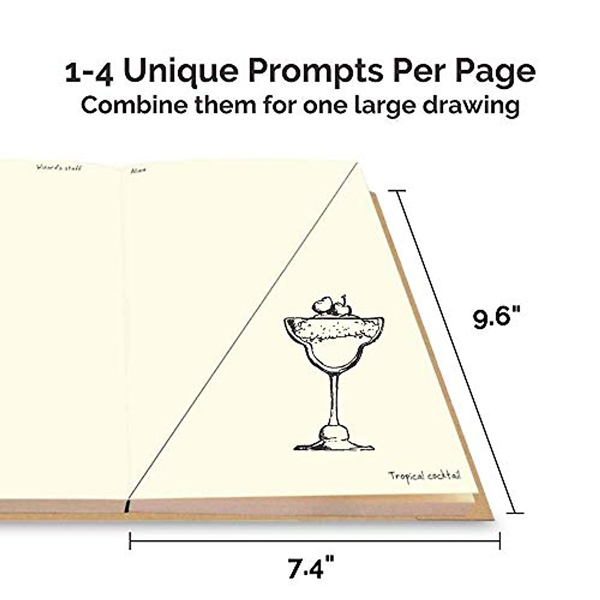 Piccadilly Sketchbook, 500 Drawing Prompts Notebook