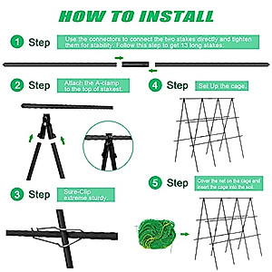 DoCred Cucumber Trellis, A Frame Trellis Metal Garden Trellis for Climbing Plant Cucumber, Flowers, Melon, Vegetables