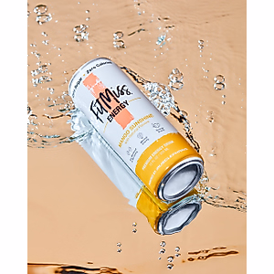 MusclePharm FitMiss Energy Drink 12oz (Pack of 12) - Mango Sunshine - Sugar Free Calories Free - Perfectly Carbonated with No Artificial Colors or Dyes