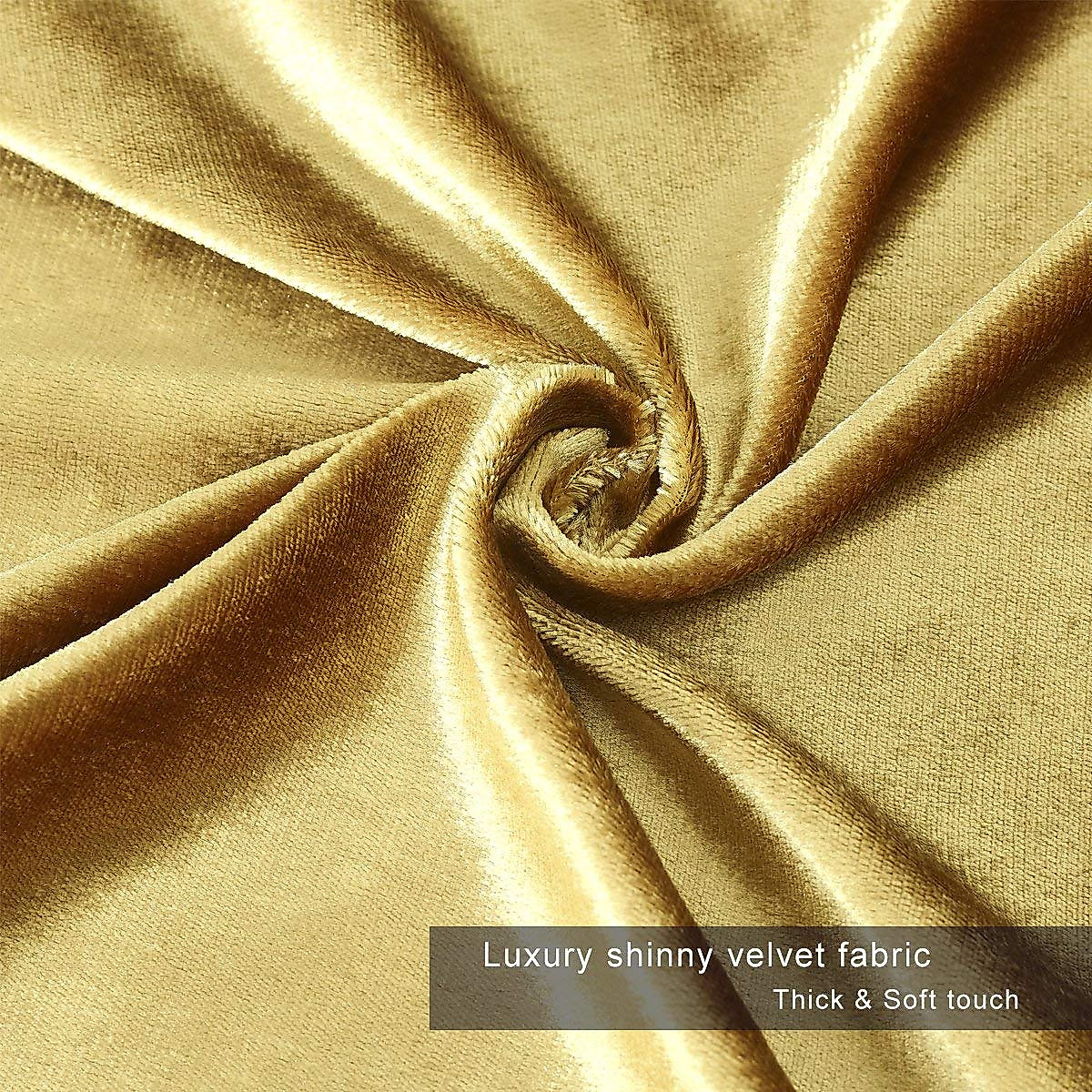 GIGIZAZA Gold Velvet Decorative Throw Pillow Covers,18x18 Pillow Covers for Couch Sofa Bed 2 Pack Soft Cushion Covers