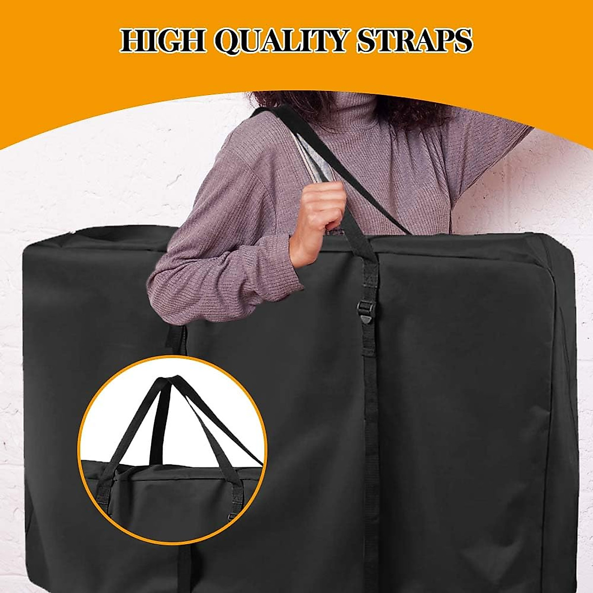 3Pcs Large Chair Storage Bags - Folding Chair / Zero Gravity / Heavy Duty Folding Chair Bag - Lounge Chair Wheelchair Carrying Bag for Camping Travel Outdoor