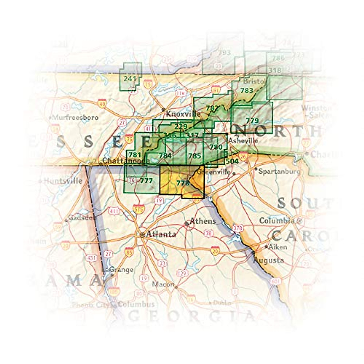 Brasstown Bald, Chattooga River Map [Chattahoochee and Sumter National Forests] (National Geographic Trails Illustrated Map, 778)